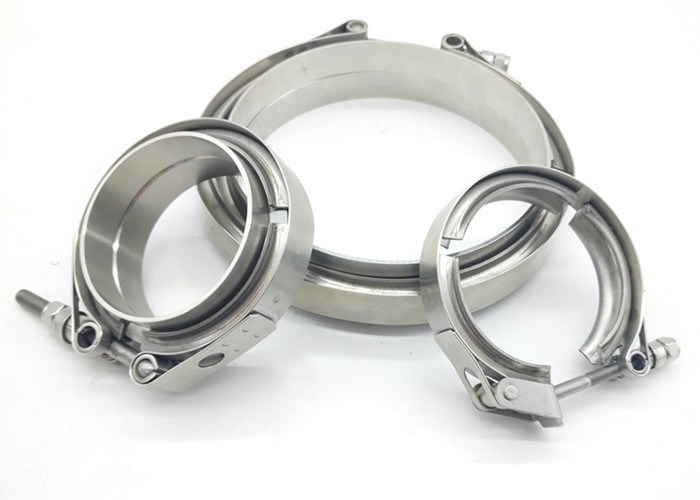 3" 2.2mm Exhaust V Band Clamp Interlocking Flange Set