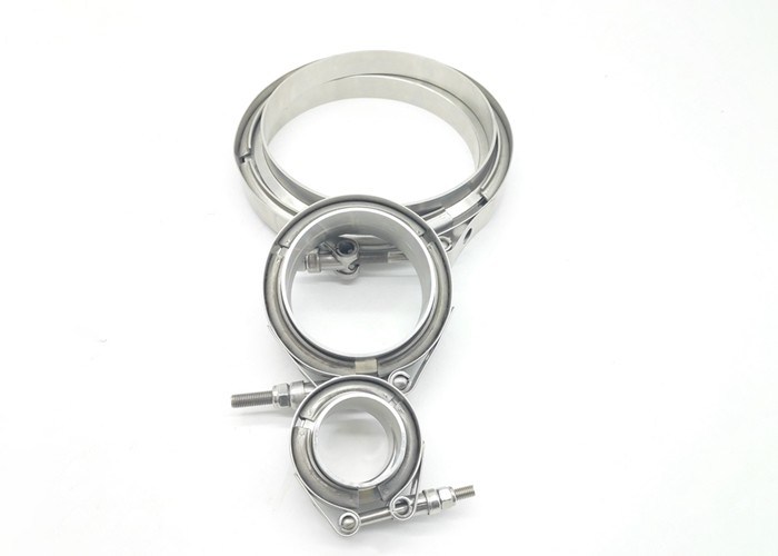3" 2.2mm Exhaust V Band Clamp Interlocking Flange Set