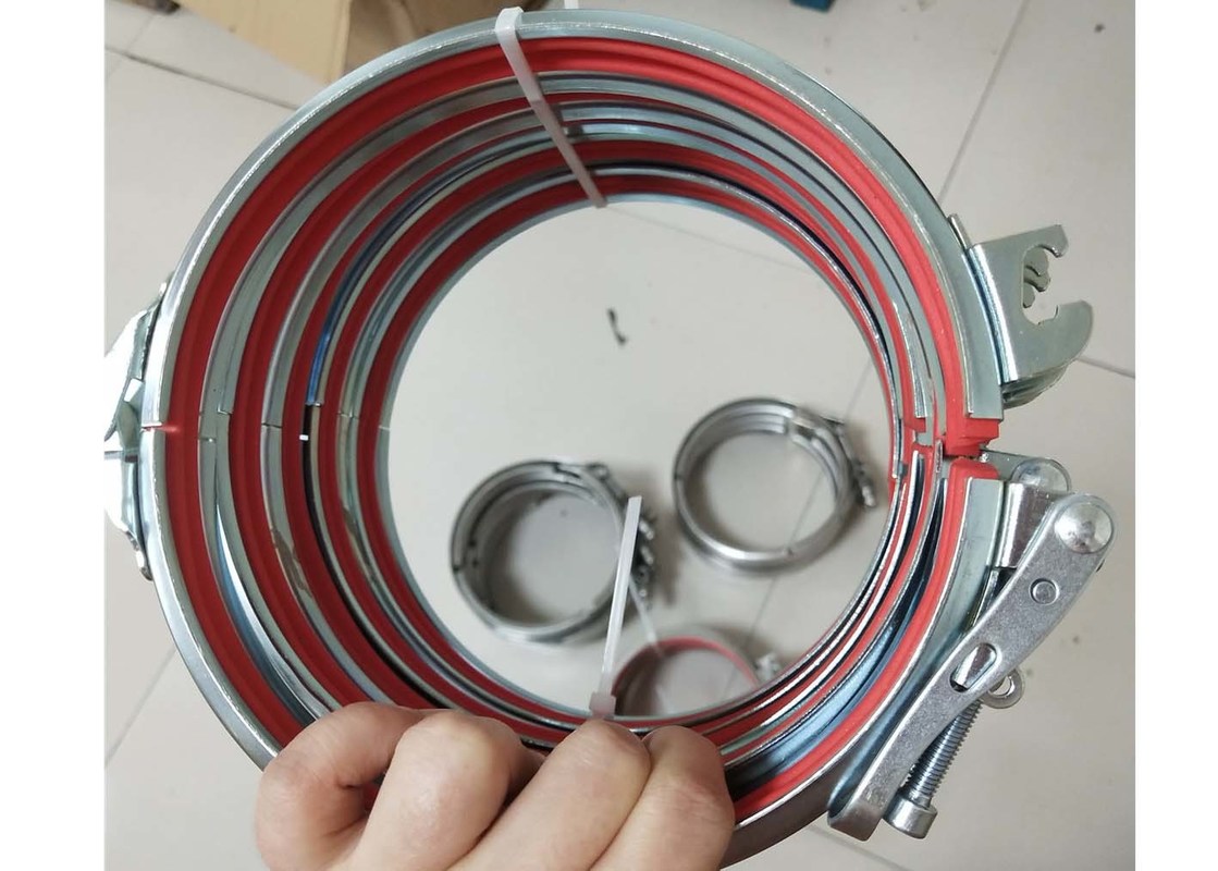 150mm Dust Extraction System Heavy Duty Steel Pipe Clamps Galvanized ...