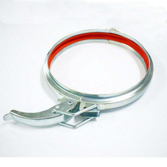 Circular 150mm Air Duct Clamp Galvanized Quick Release Lever For Dust ...