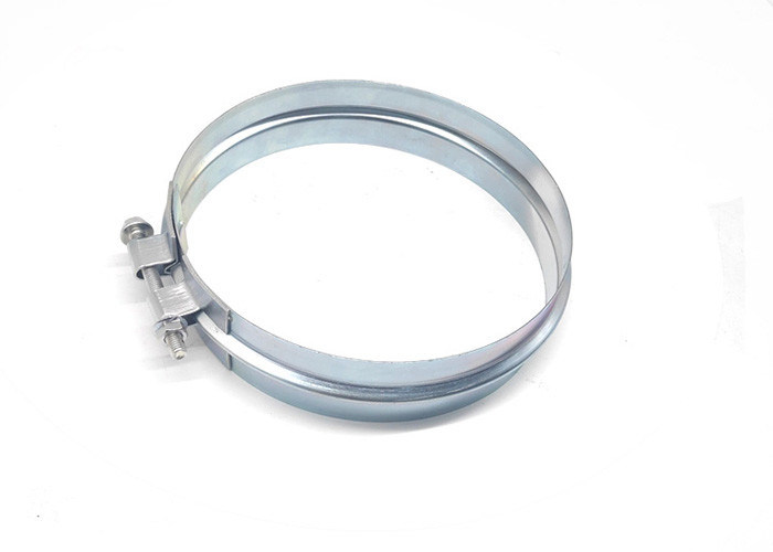 Wide Spiral Round 600mm Galvanized Pipe Clips Hot Dipping For Modular ...