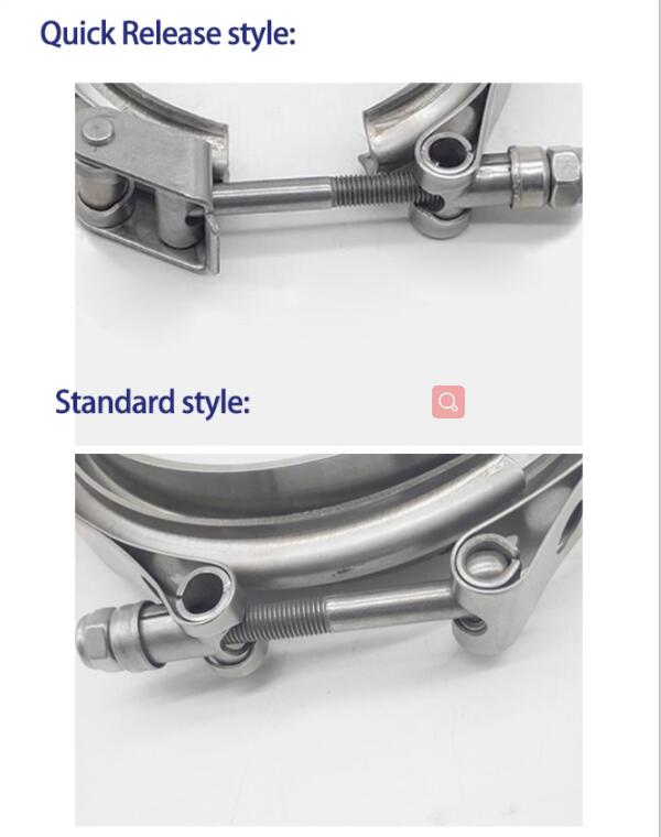 3" 2.2mm Exhaust V Band Clamp Interlocking Flange Set