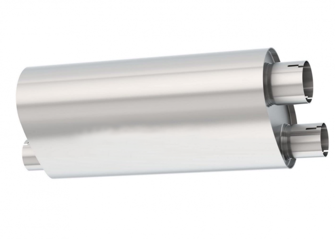 Dual Transverse Flow 5" X 11" 3 Inch Stainless Steel Exhaust Muffler