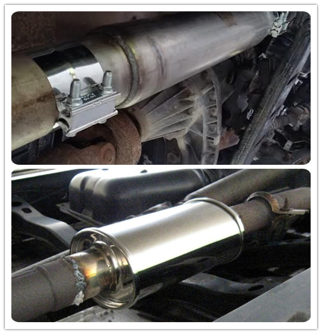 Galvanized Steel 2.5 Inch Car Exhaust Resonator Universal Performance ...