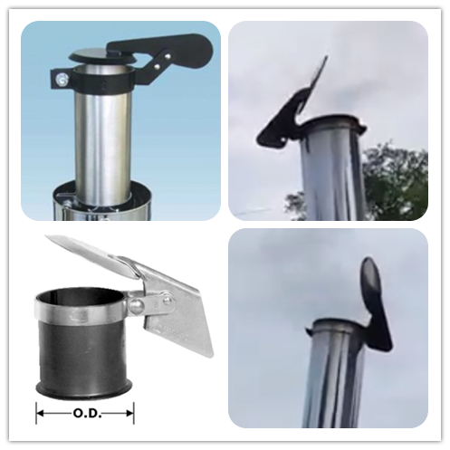 Stainless Steel 304 Straight Cut 1mm Exhaust Rain Cap For Tractor