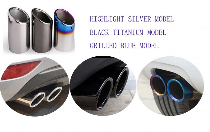 Round Black Coated 3 Inch Exhaust Tip For Auto Tail Pipe