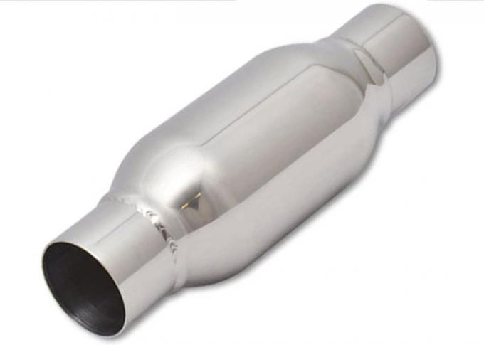 Polished 12 Inches Long Bottle Style Resonator 2.5 Inches Inlet / Outlet