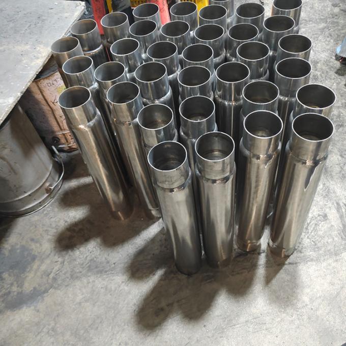 Polished 12 Inches Long Bottle Style Resonator 2.5 Inches Inlet / Outlet