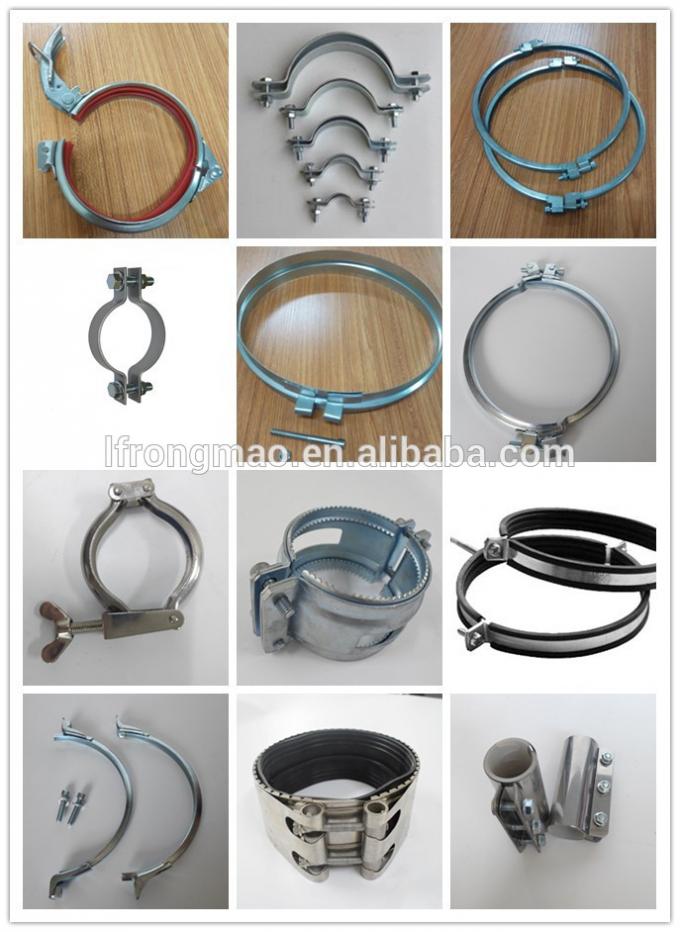 1mm Thickness Quick Release Pipe Clamp Duct System Ss304 Rapid Lock