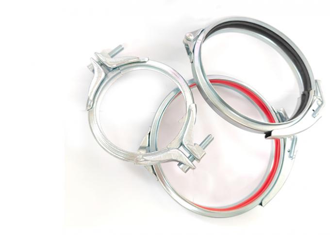 Quick Fit Tube 75mm Galvanized Steel Pipe Clamp With Easy Lever For Ducting
