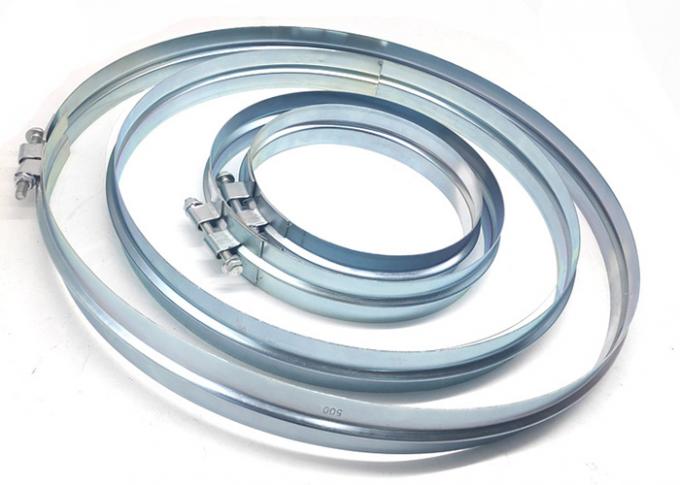 Wide Spiral Round 600mm Galvanized Pipe Clips Hot Dipping For Modular ...